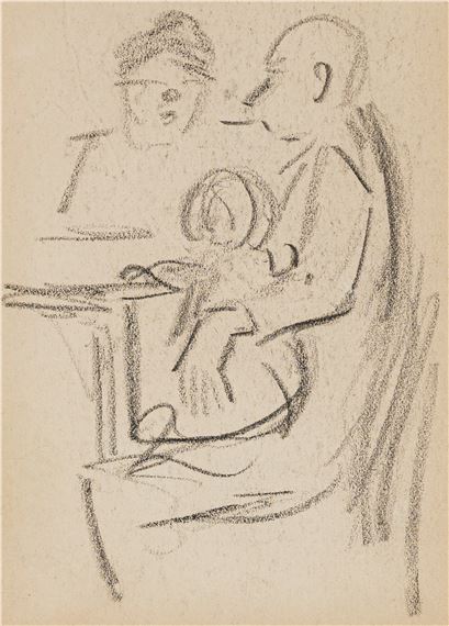 Heinrich Zille | Family sitting at a table (1858 - 1929) | MutualArt