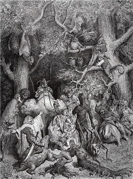 Gustave Doré | Ruggiero with the Monsters (1880) | MutualArt