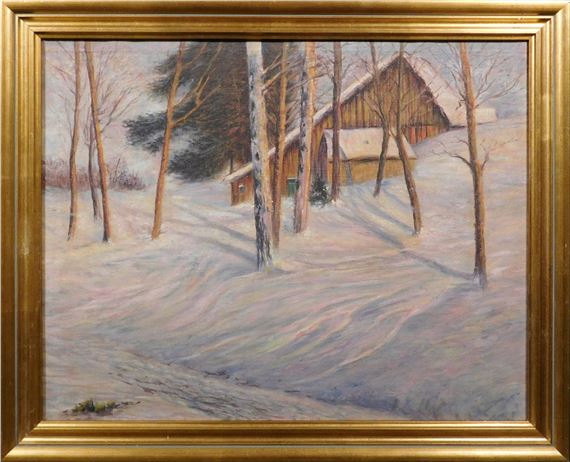 Charles H. Hauser | Dusk Winter Landscape | MutualArt