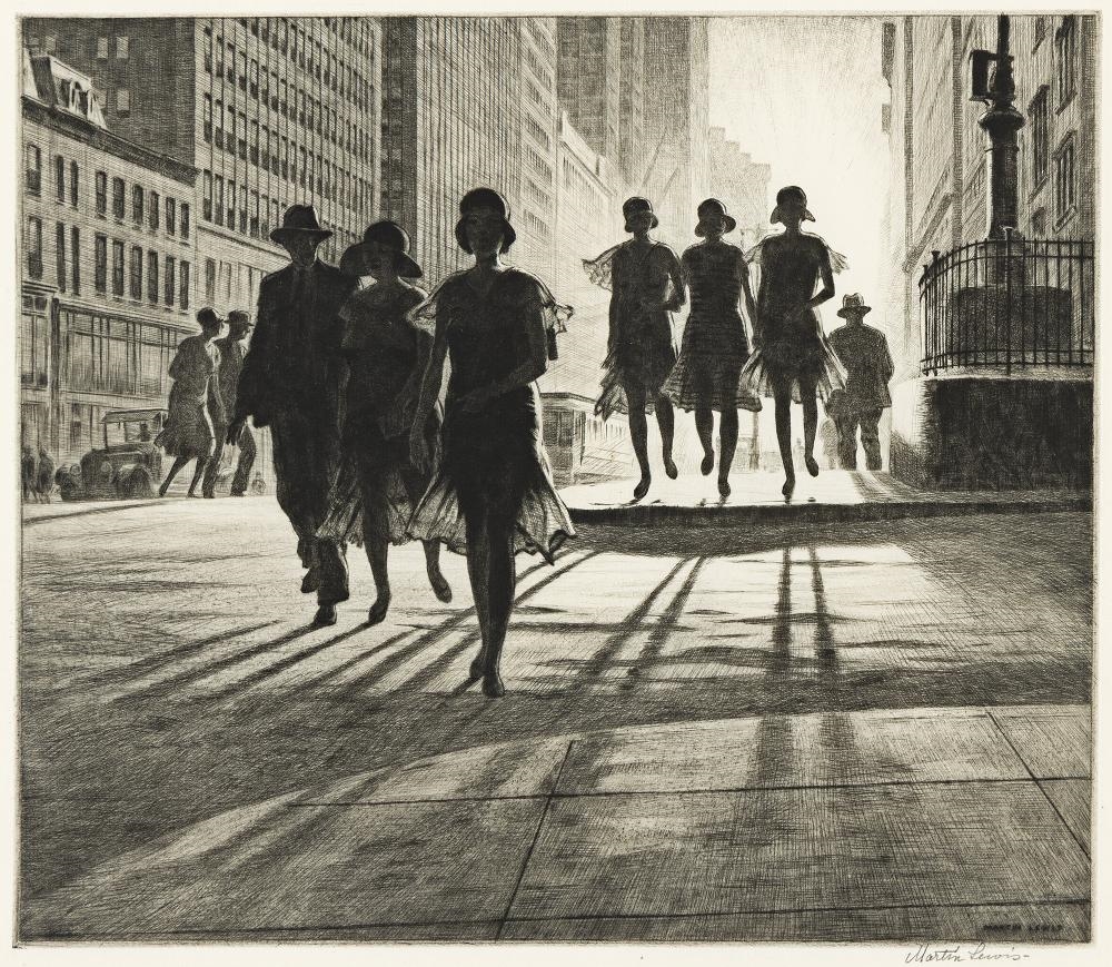 Martin Lewis | Shadow Dance (1930) | MutualArt