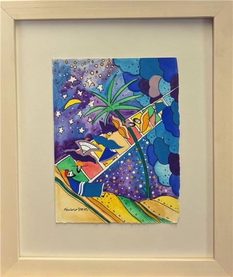 Raphael Abecassis | Original watercolor on paper | MutualArt