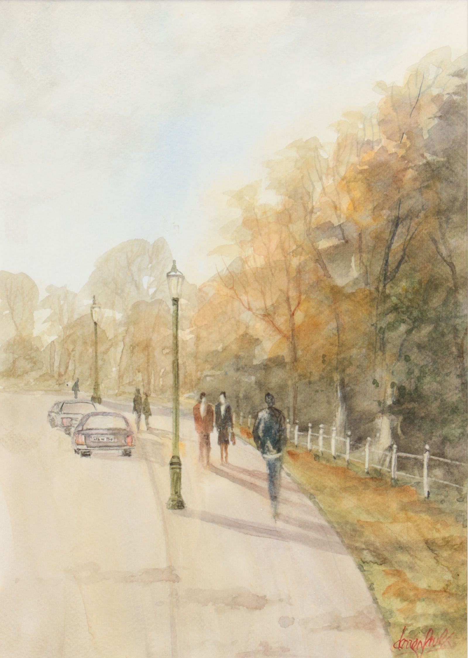 Darren Paul | WALKING BY THE PARK | MutualArt
