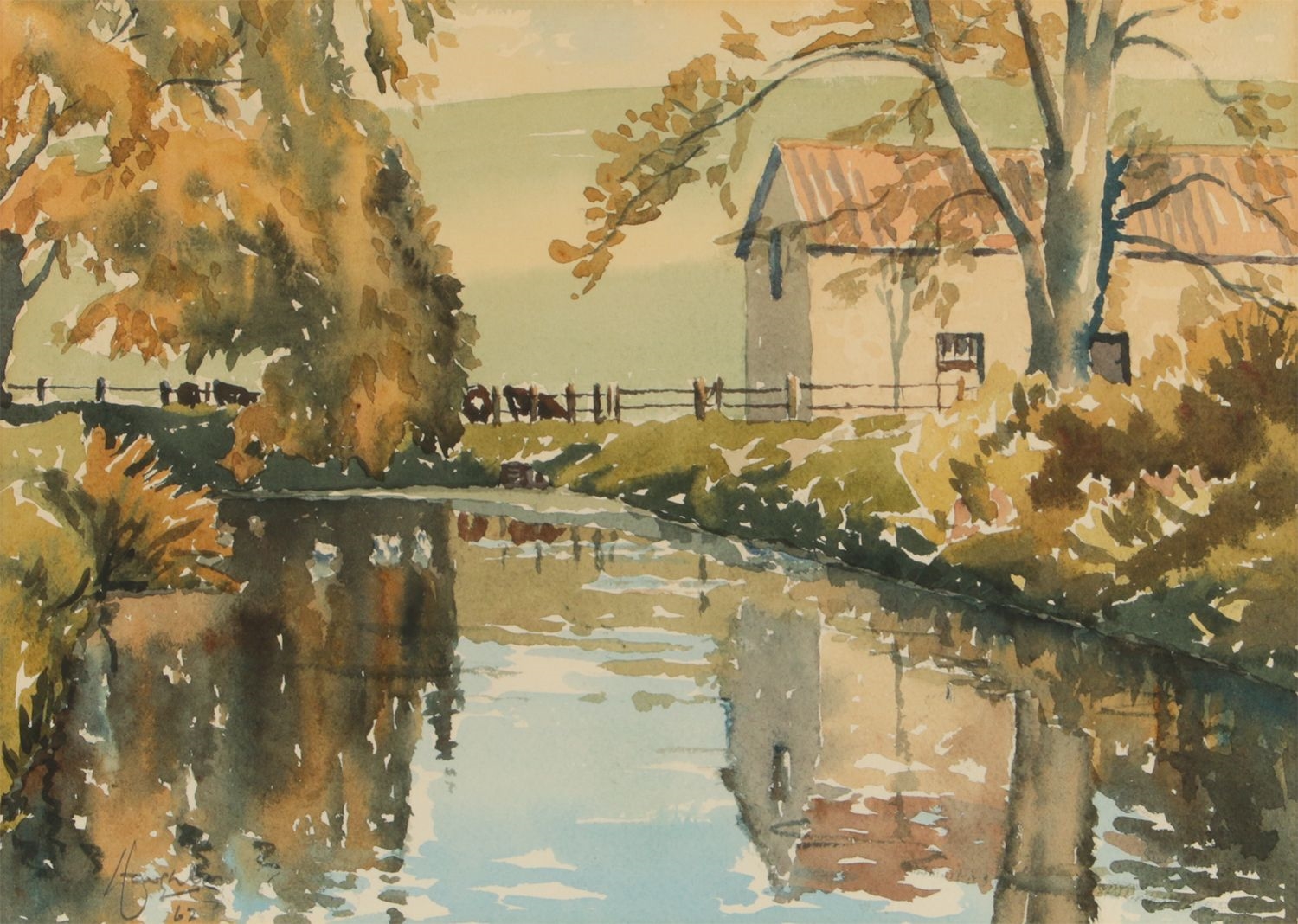 Wilfred J. Haughton | THE VILLAGE POND (1962) | MutualArt