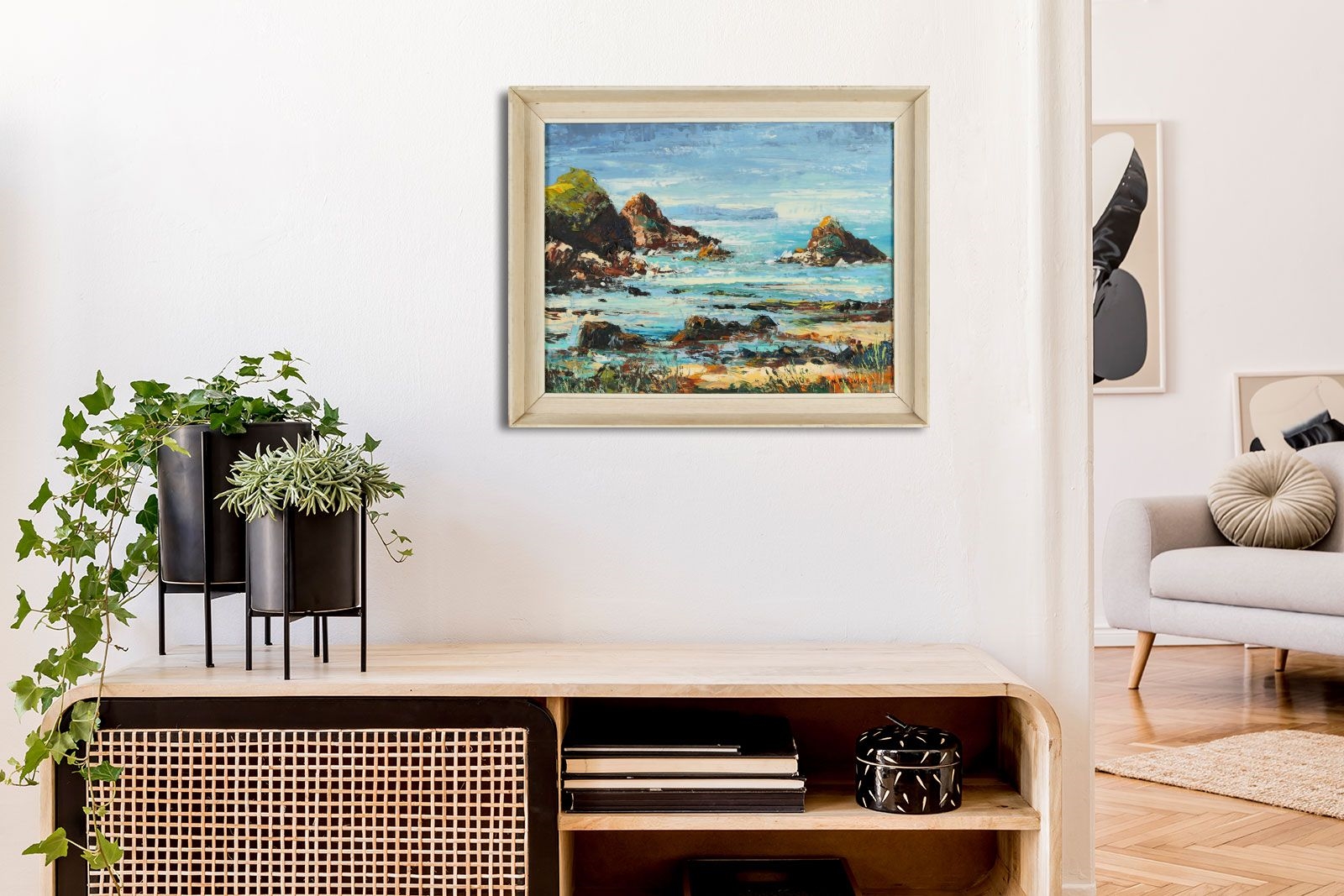 Nancy Maybin Ferguson | GIANT'S CAUSEWAY FROM BALLINTOY | MutualArt