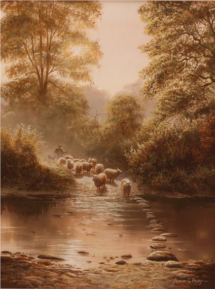 Adrian Rigby | Sheep at Stepping Stones | MutualArt
