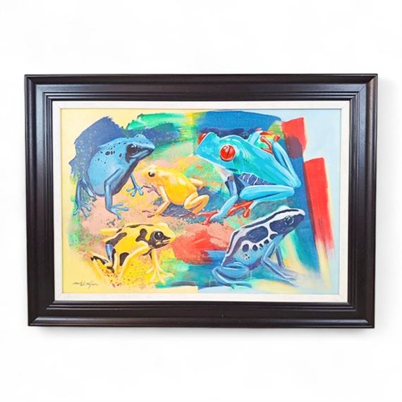 Mark Enslin | BEAUTIFUL MAHOGANY FRAMED OIL PAINTING FEATURING 5 ...