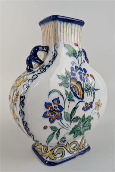 Joseph-Theodore Deck | Gourd-shaped earthenware vase (1886) | MutualArt