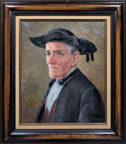 Aloyse Freyburger | Portrait of a man in traditional dress | MutualArt