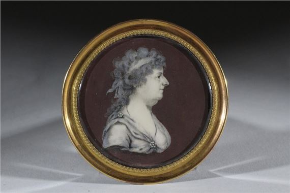 Charles Pierre Cior | Profile of a Directoire woman | MutualArt