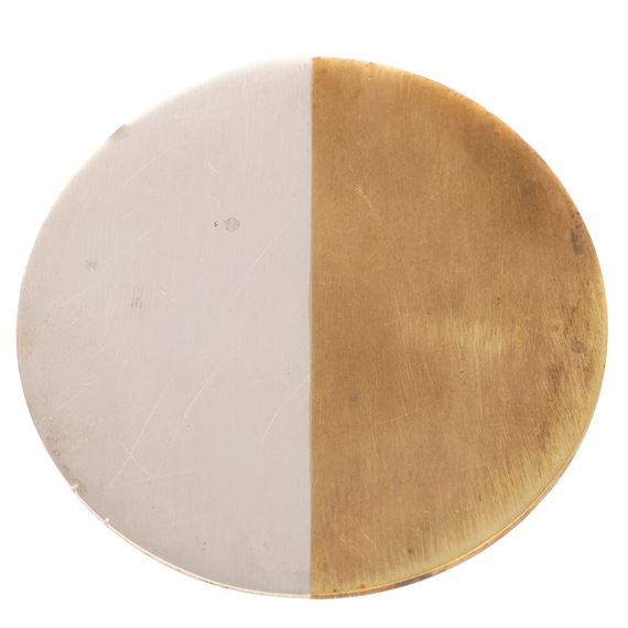 Betty Cooke | A Large Two Toned Disc Brooch in Sterling Silver & Brass ...