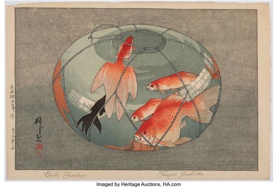 Yoshida Fujio | Fish in a Bowl (1926) | MutualArt
