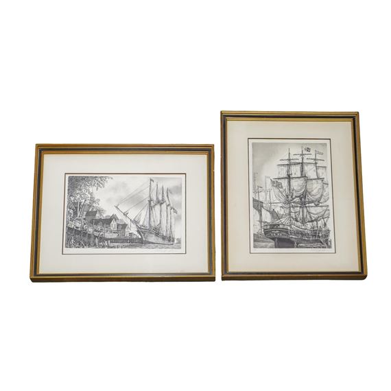 Alan Jay Gaines | Pair of Alan Jay Gaines x Franklin Mint Etchings of ...