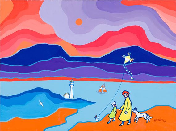 Ted Harrison | Headland View (1995) | MutualArt