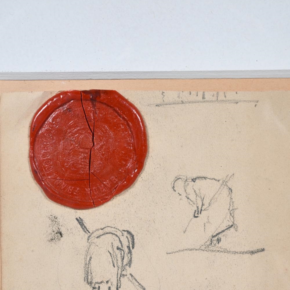 Franz Courtens | pencil drawing sketch of various figures | MutualArt