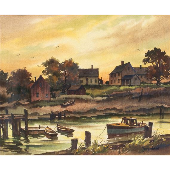 John Cuthbert Hare | Untitled (Sunset on a Lake | MutualArt