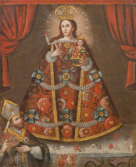 Cuzco School, 18th Century | Virgen de la Candelaria de Copacabana con ...