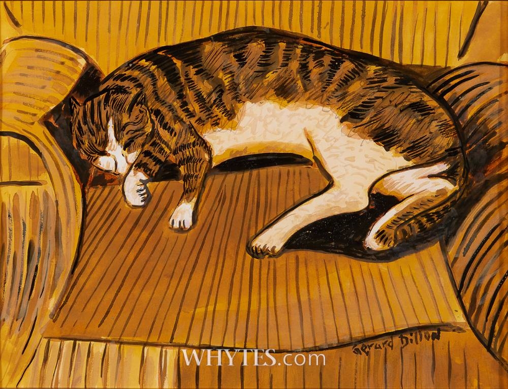 Gerard Dillon | SLEEPING CAT | MutualArt