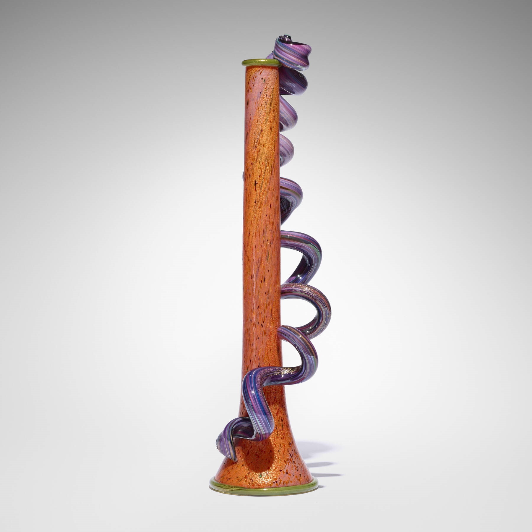 Dale Chihuly | Gold over Vermilion Venetian (1990) | MutualArt