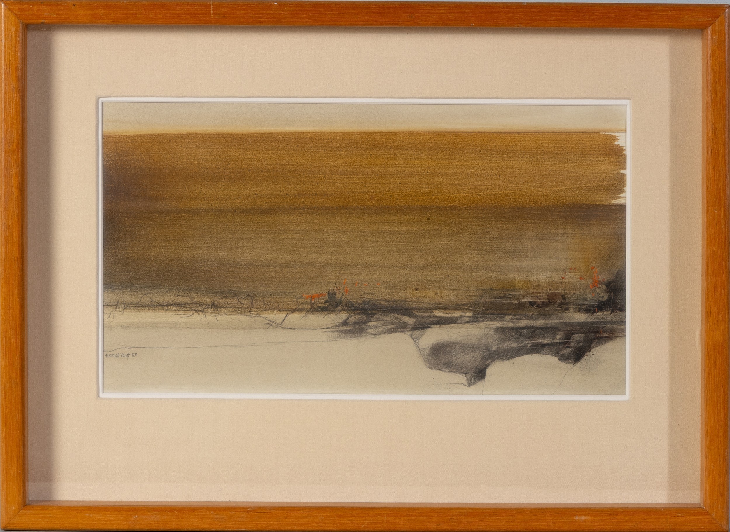 Harold Frederick Voigt | ABSTRACT WITH ROCKS (1983) | MutualArt