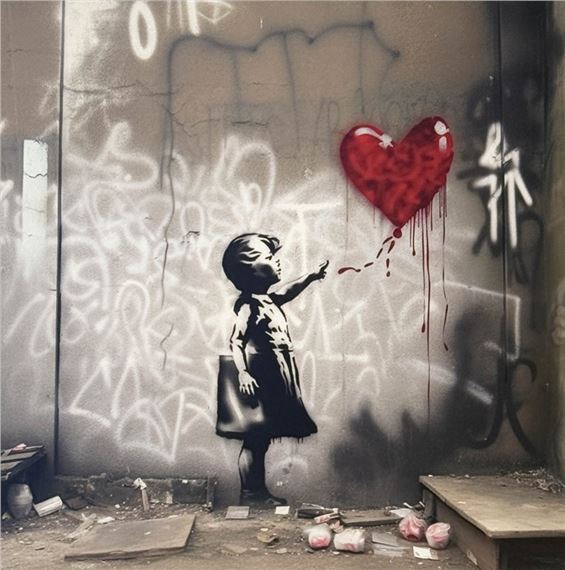 Banksy | Red Heart Balloon | MutualArt