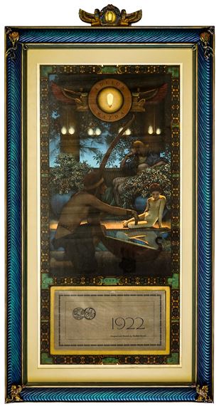 Maxfield Parrish | 1922 Edison Mazda ' Maxfield Parrish Large Edison ...