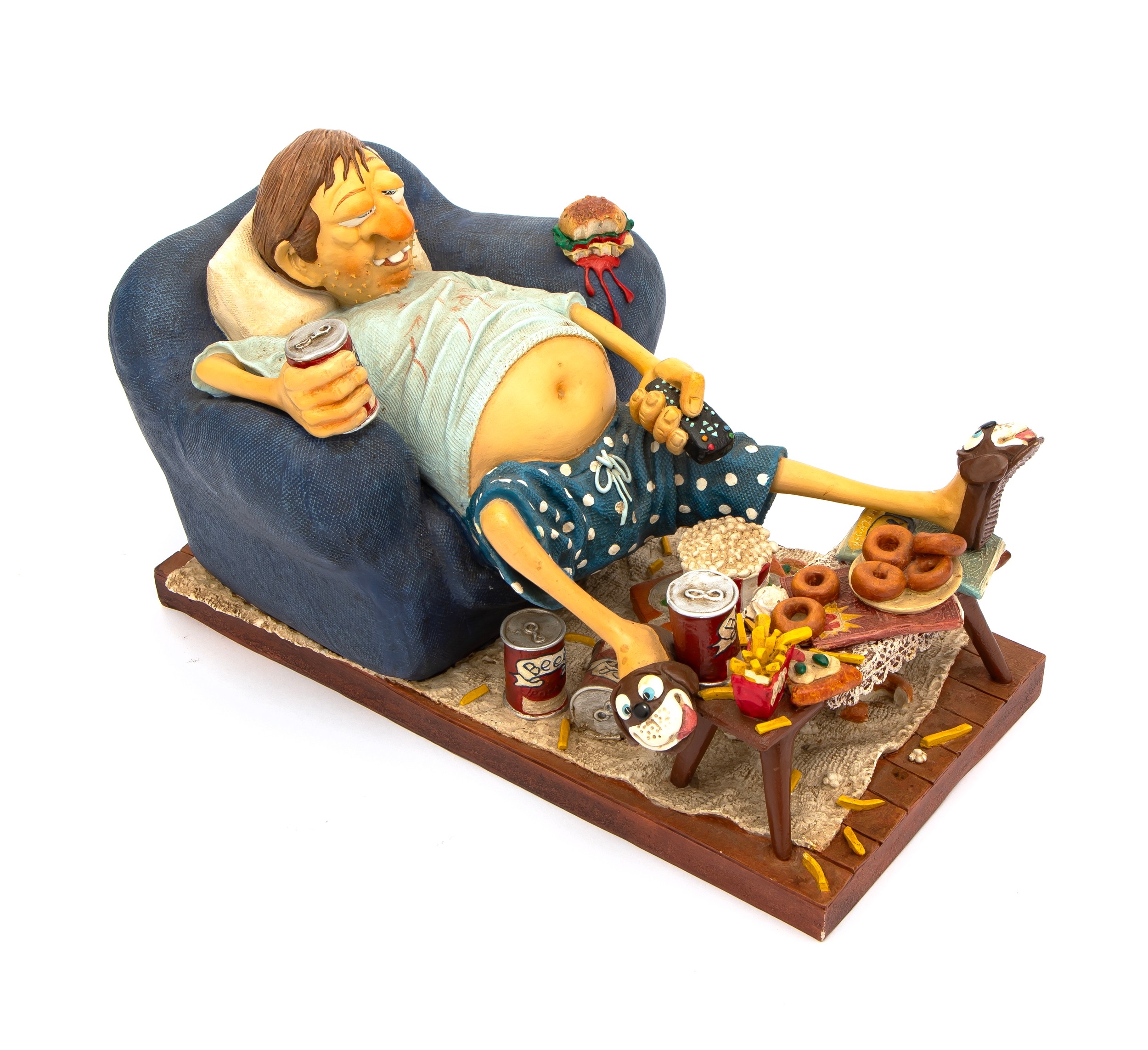 Guillermo Forchino | LE TELEPHAGE COUCH POTATO FIGURINE | MutualArt