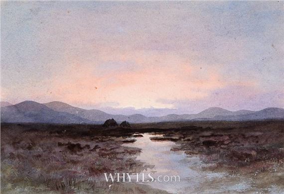 William Percy French | TURF STACKS IN BOG LANDSCAPE | MutualArt