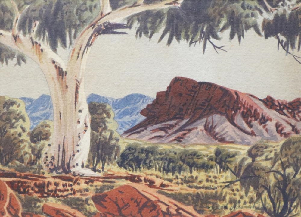 Keith Namatjira | HERMANNSBURG SCENE OF WEST MCDONALDS RANGES | MutualArt
