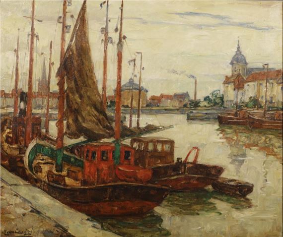 Alphonse van Beurden Jr. | View of the port of Ostend | MutualArt