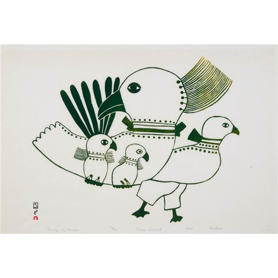 Pudlo Pudlat | FAMILY OF BIRDS (1973) | MutualArt