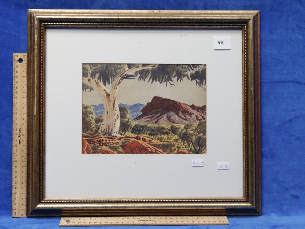 Keith Namatjira | HERMANNSBURG SCENE OF WEST MCDONALDS RANGES | MutualArt