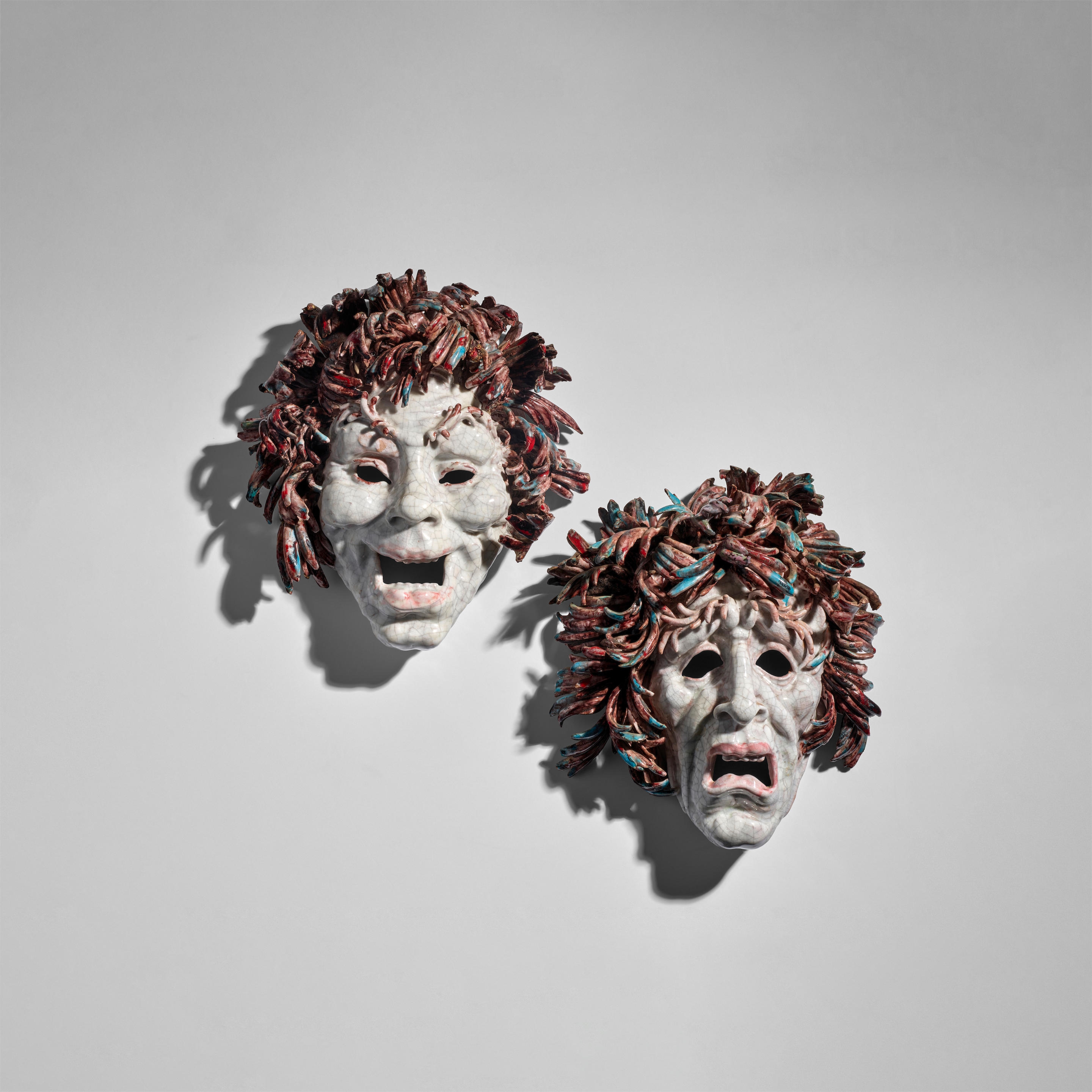 Eugenio Pattarino | 'Comedy and Tragedy' Masks (Circa 1950) | MutualArt