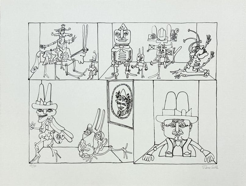 Pierre Caille | Suite of 4 black lithographs printed on Arc | MutualArt