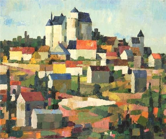 Guy Charon | Castle overlooking the village | MutualArt