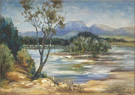 Harriet Elizabeth Winn Albury | Lake View with Bridge | MutualArt