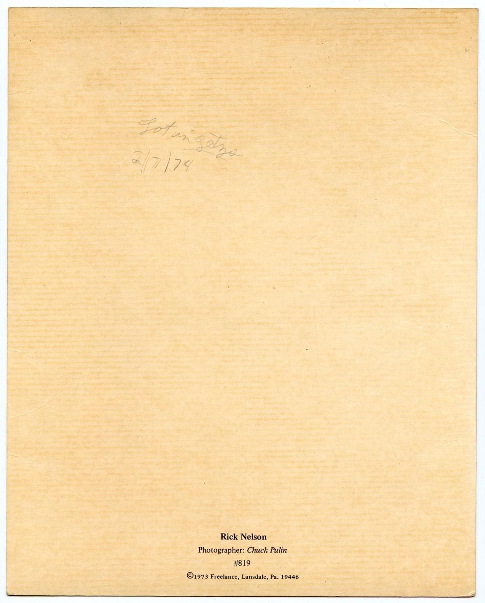 Chuck Pulin | RICK NELSON -BAD | MutualArt