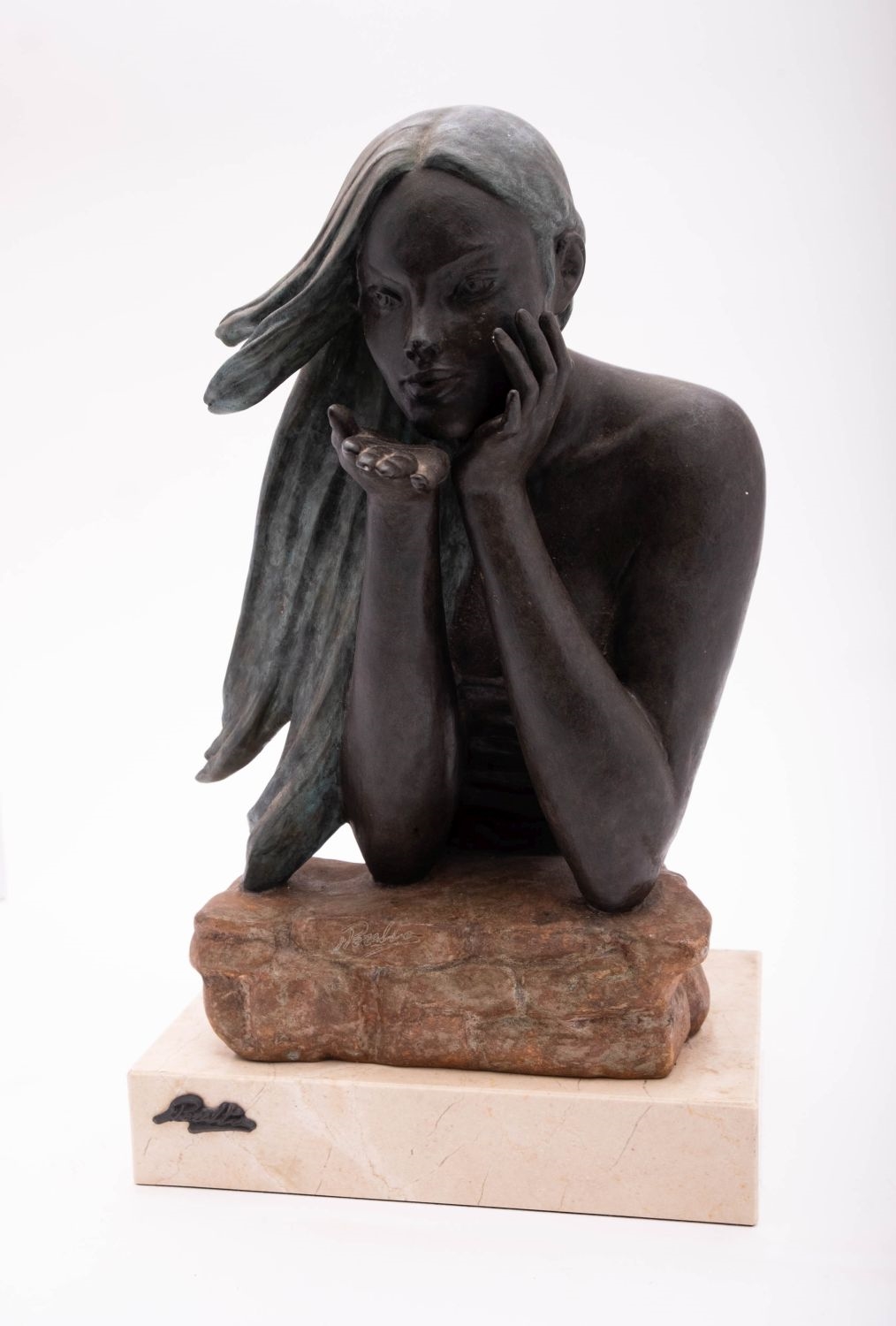 Andrés Peralta | a patinated metal bust of a maiden (Late 20th Century ...