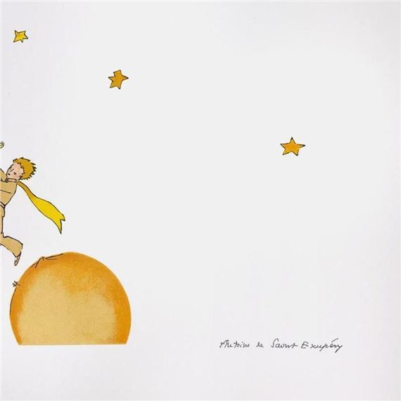 Antoine de Saint-Exupéry | The Little Prince Flying Away | MutualArt