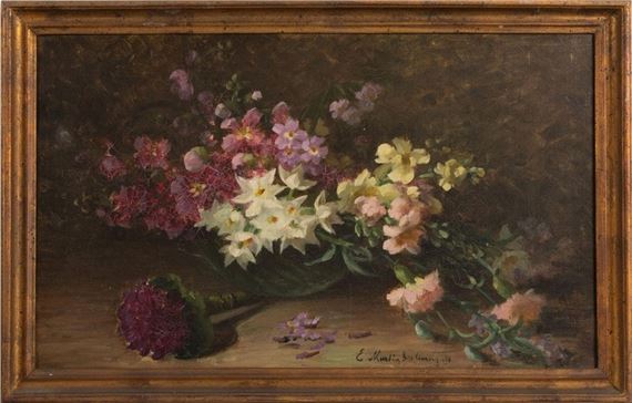 Elisabeth Martin Des Amoignes | Fleurs du jardin déposées sur un ...