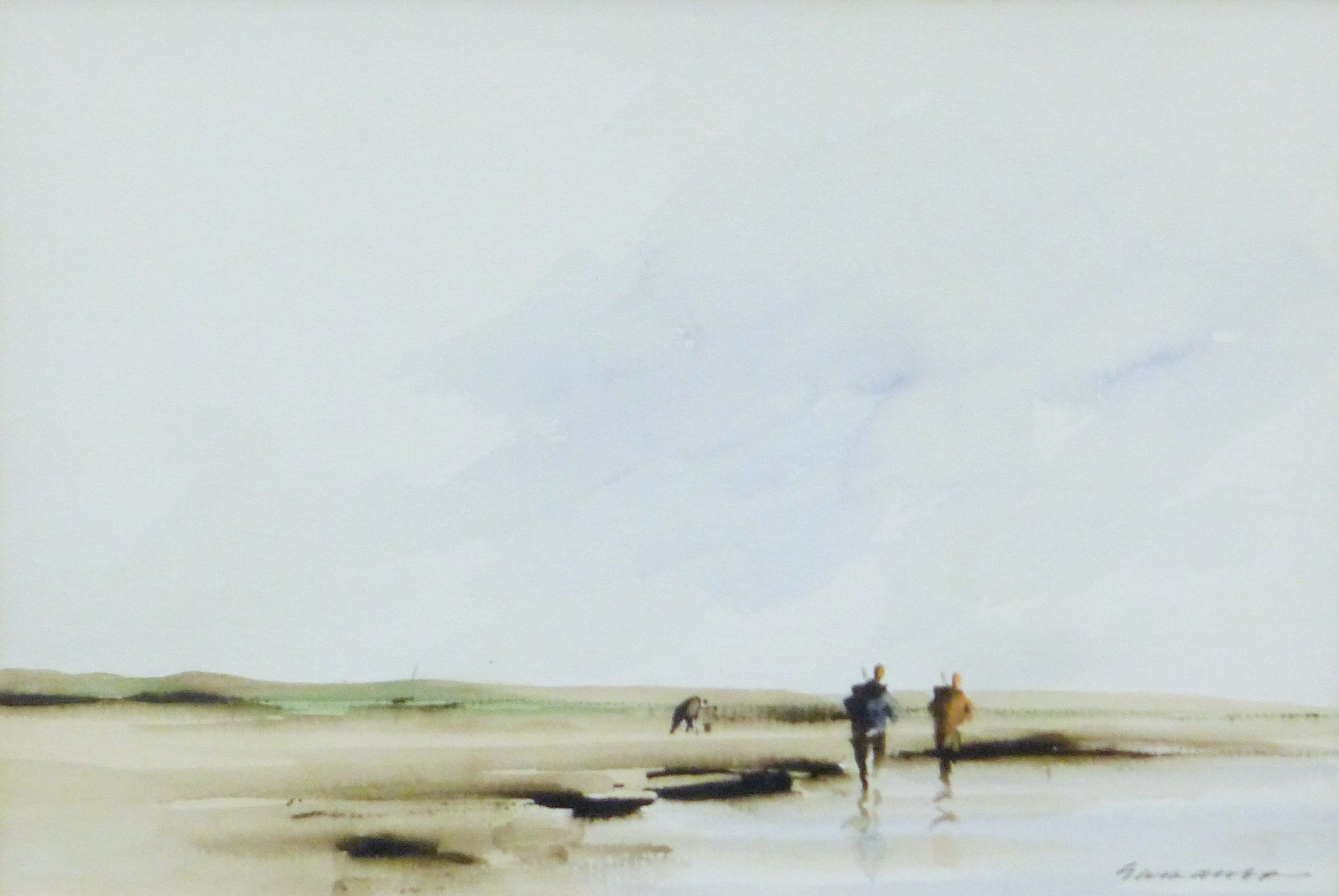 Philip Gardner | Worm Diggers - Norfolk Beach Scene | MutualArt