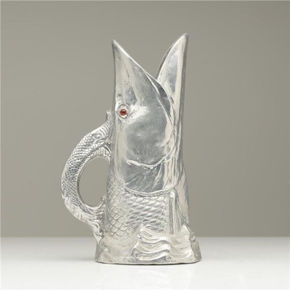 Arthur Court | fish form aluminum pitcher | MutualArt