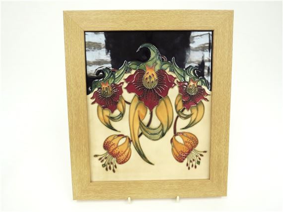 Nicola Slaney | A Moorcroft Anna Lily pattern framed plaque | MutualArt