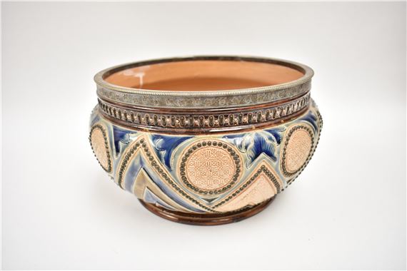Frank Butler | Doulton Lambeth jardinière with Arch and Roundel ...