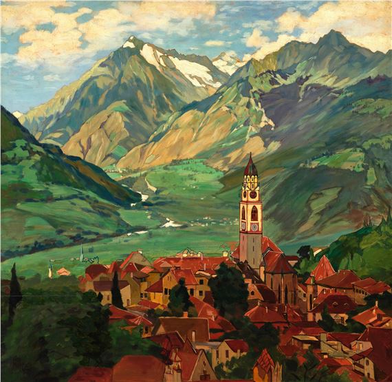 Hans Massmann | View of Meran/Merano, South Tyrol (1926) | MutualArt