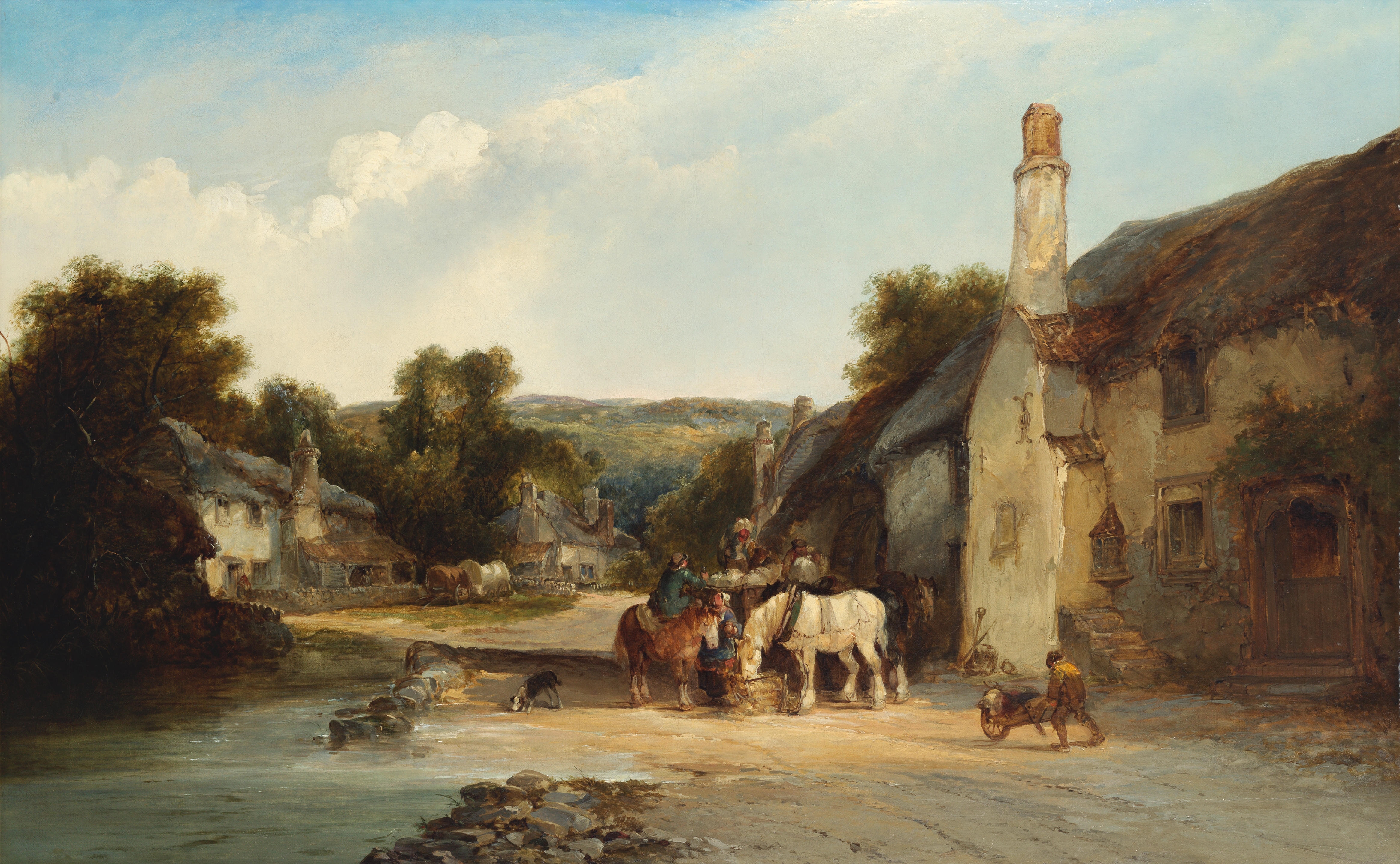 Edward Charles Williams | Village scene | MutualArt