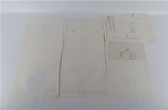 Jack Dazzo | Grouping of Original Hand Drawn Michelin Man Animation ...