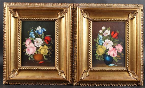 R. Rosini | Flowers in vases | MutualArt