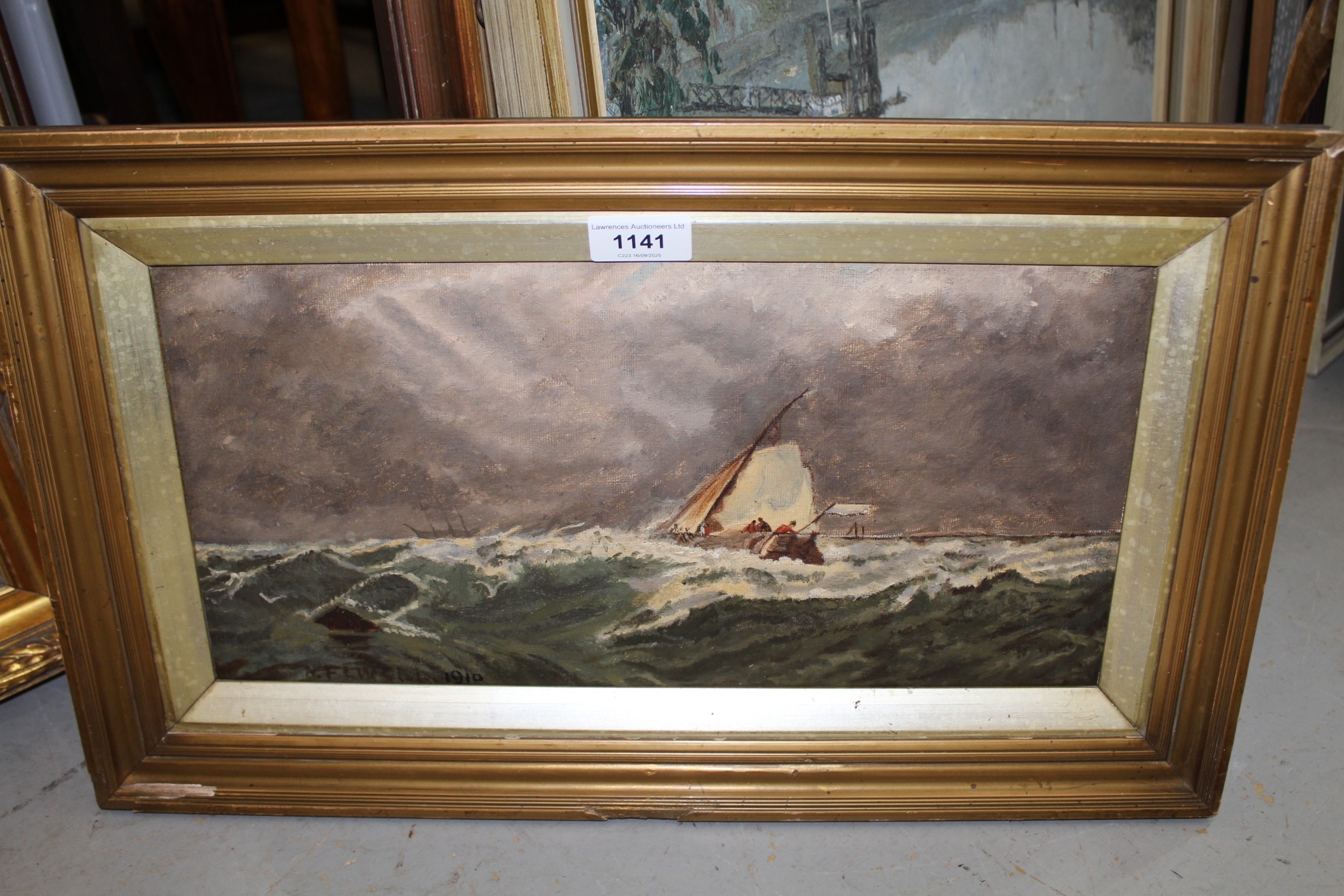 N. Keith Fennell | fishing smack off the coast | MutualArt