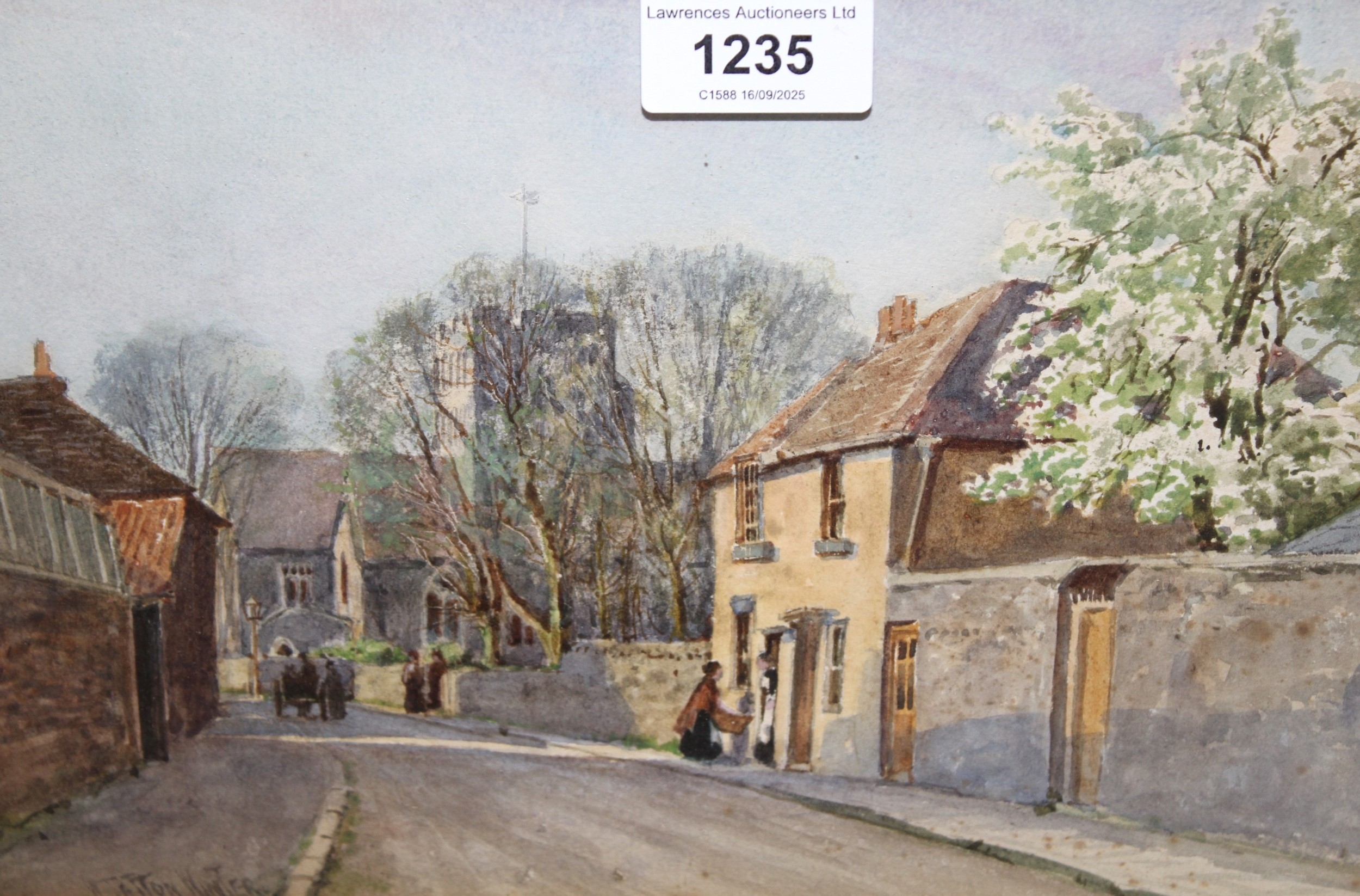 William Tatton Winter | watercolour, street scene with figure and ...