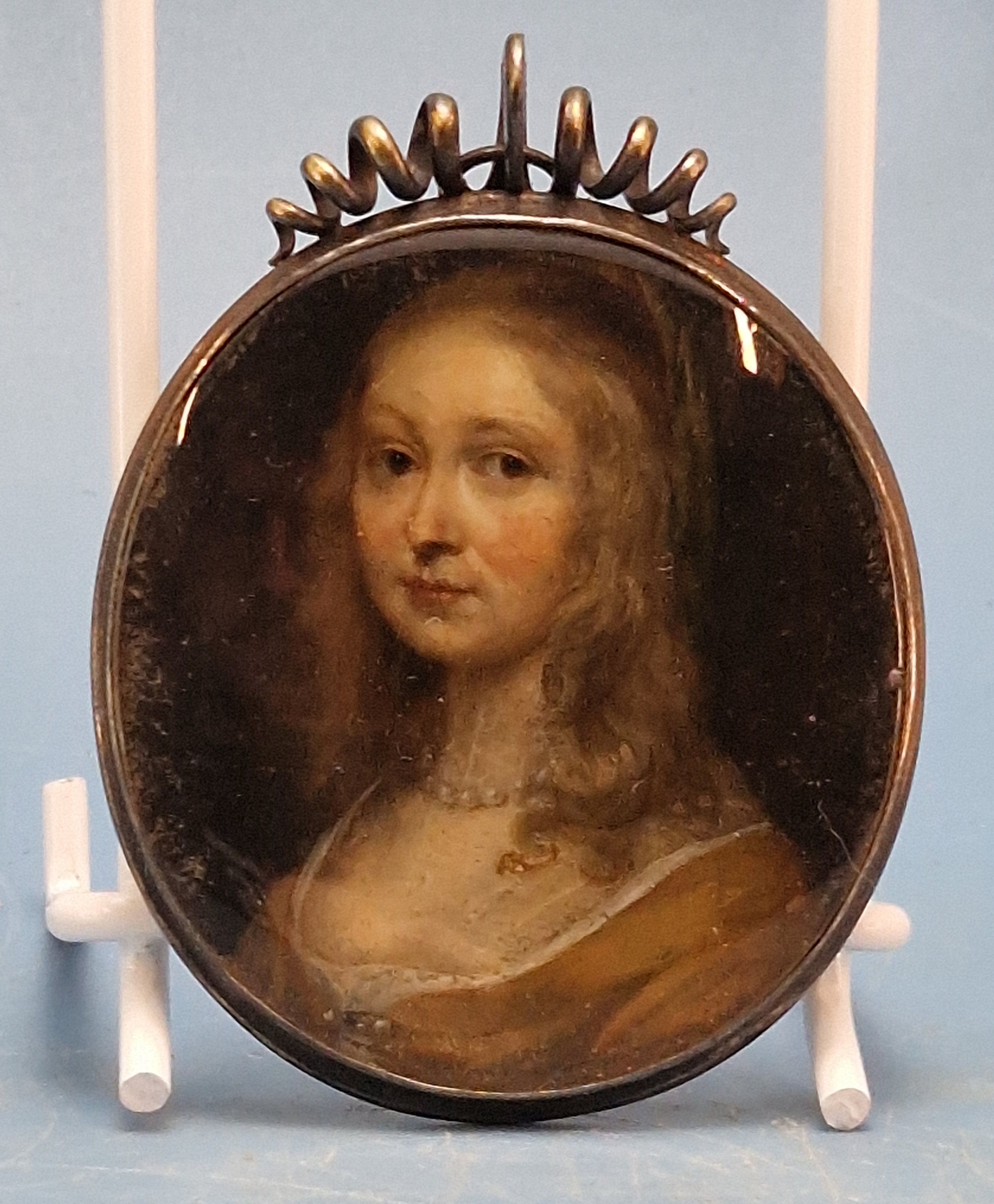 Samuel Cooper | A miniature portrait of a young lady in a yellow dress ...